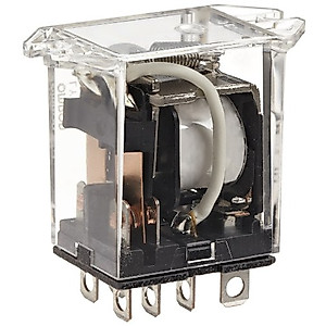 Omron LY2F-DC12 General Purpose Relay, Standard Type, Plug-In/Solder Terminal, Upper Mounting Bracket, Single Contact, Double Pole Double Throw Contacts, 75 mA Rated Load Current, 12 VDC Rated Load Voltage