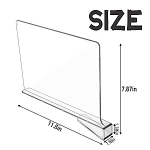 Hmdivor Clear Acrylic Shelf Dividers, Closets Shelf and Closet Separator for Organization in Bedroom, Kitchen and Office Shelves (6 Pack)