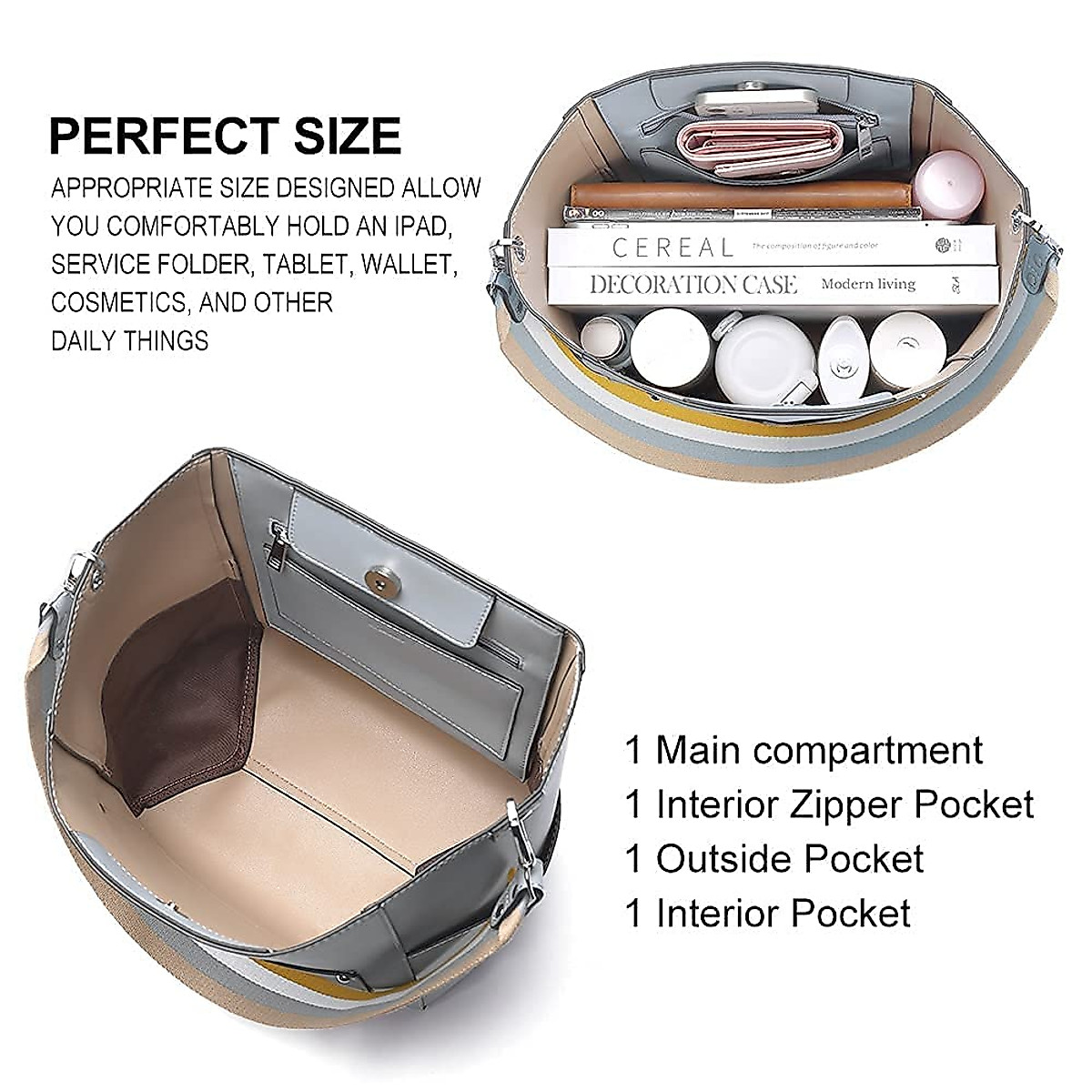 CLUCI Purses and Handbags bundles with Women Wallet