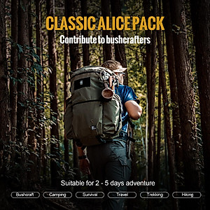 OneTigris WILD ROCKET 45L Backpack - Durable 500D Cordura Nylon ALICE Pack, Hiking Daypack for Outdoor Adventures