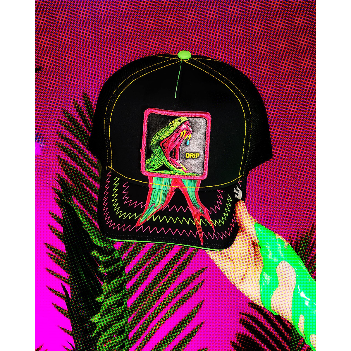 Goorin Bros. The Farm Drip Collection Unisex Adjustable Trucker Hat, Black (DRIIPP), One Size