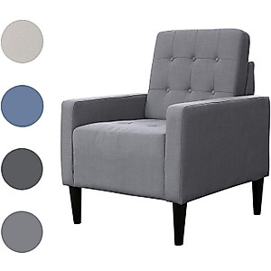 PatioFestival Accent Chair Arm Chair Single Sofa Comfy Living Room Furniture Modern Mid-Century Fabric Armchair for Home Bedroom Office