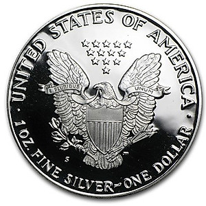 1990 S American Silver Eagle With Velvet Box & COA $1 US Mint Proof