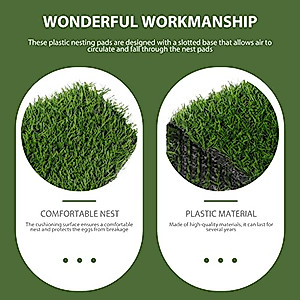 POPETPOP Chicken Nesting Box Pads, Reusable Hens Nest Artificial Grass Rug Carpet for Chicken Duck Coop