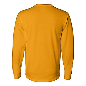 Fruit of the Loom Adult 5 oz. HD Cotton™ Long-Sleeve T-Shirt XL GOLD