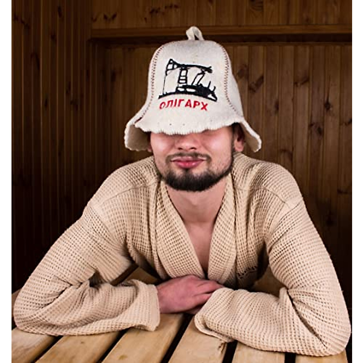 SHSH trade group Ukrainian Sauna Hat Oligarch for Sauna Banya Bath House - Sauna Hat Finnish - Ukraine Sauna Hat - Russian Banya Hat for Men - Sauna Hat for Men - Sauna Hats Russian