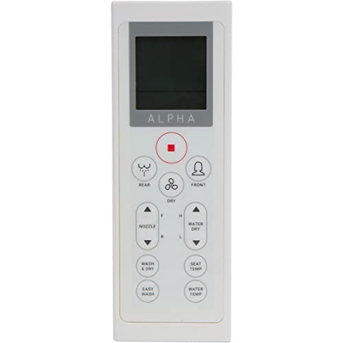 ALPHA BIDET JX Elongated Bidet Toilet Seat, White, Endless Warm Water, Rear and Front Wash, LED Light, Quiet Operation, Wireless Remote, Low Profile Sittable Lid, 3 Year Warranty (Elongated)