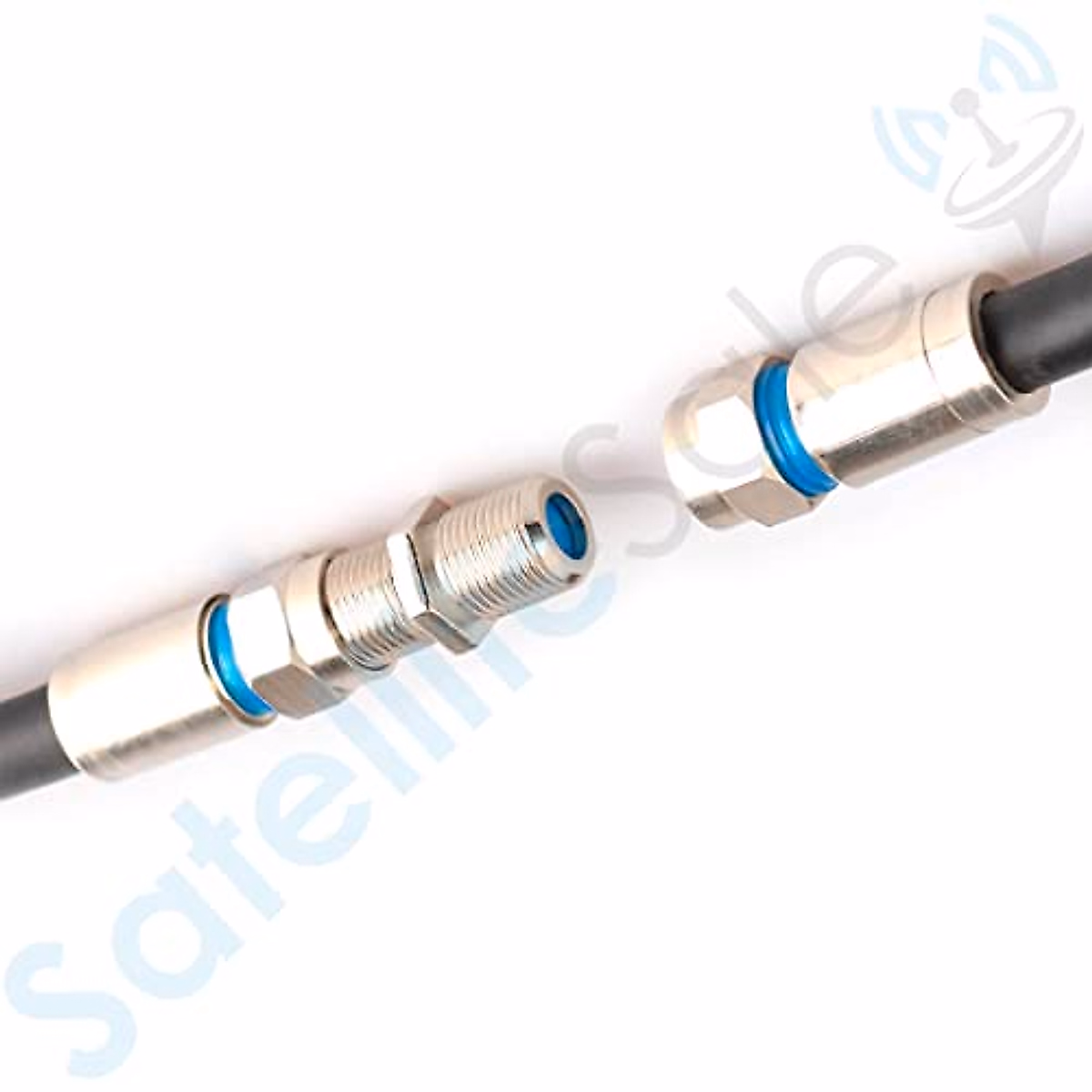 SatelliteSale High-Frequency F81 Coaxial Barrel Connectors Female to Female F-Type 3Ghz Adapter Coupler Pack of 2 Pcs