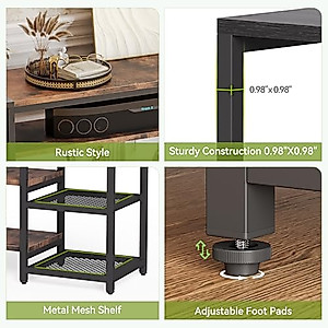 LITTLE TREE 78 Inch TV Stand for Living Room, Entertainment Center for TVs up to 85 Inches, Media Console for Bedroom, Farmhouse Television Stands with Storage, Modern Wood TV Console