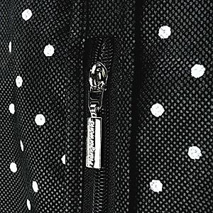 HANGERWORLD 40inch Garment Bag for Suits and Dresses Bags for Closet Storage Breathable Clothes Cover Dust Protector (1 Pack, Black Polka)