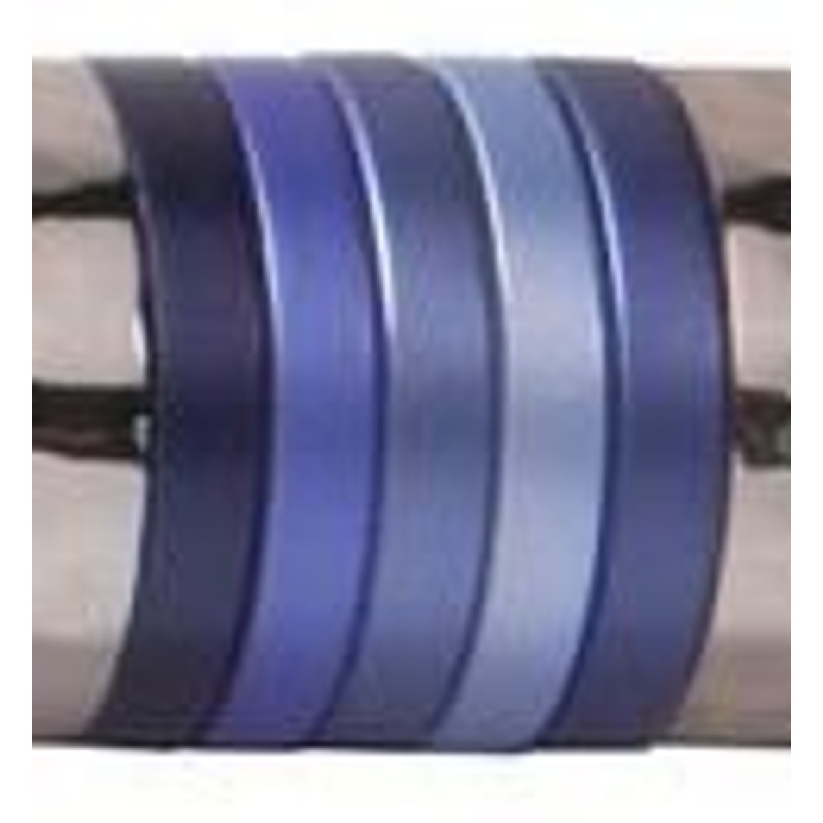 Bread Challah Knife and Stand Hammered Metal Handle with Colored Rings by Yair Emanuel (Blue Rings)