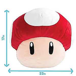 Club Mocchi- Mocchi- Nintendo Super Mario Plush - Red Mushroom Plushie - Collectible Jumbo Plushies - 22 Inch