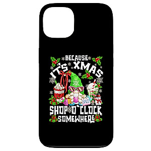 iPhone 13 Funny Christmas Saying For Women Cute Love Shopping Gnome Case