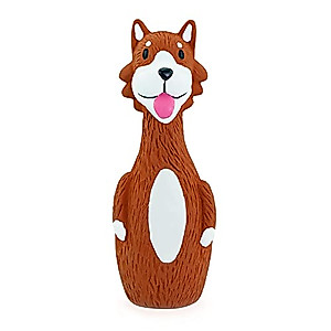 CHIWAVA 3 Pack 5.7 Inch Squeaky Latex Dog Toys Standing Stick Dog Dog Toy Puppy Fetch Interactive Play for Small Dogs