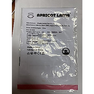 Apricot Lamb Gray Bunny Rabbit Character Teething Toy Soft Baby Rattle Stroller for Boys and Girls, Plush Stuffed Animal Rattle Toy Lovey for The Newborn, 0-3 Months, 0-6 Months and above, 8.5 Inches