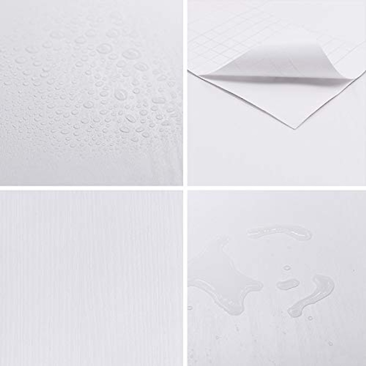 Abyssaly White Wood Contact Paper 17.7" X 413" Decorative Shiplap Self-Adhesive Film Real Wood Tactile Easy to Clean Perfectly Covers The Surface Without Passing Through The Primary Colors