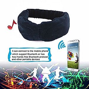 ZEERKEER Bluetooth Eye Mask for Sleeping, Washable Wireless Sleep Headphones with Stereo Speaker and MIC Perfect for Sleeping / Relaxation / Air Travel / Meditation / Insomnia (Black)