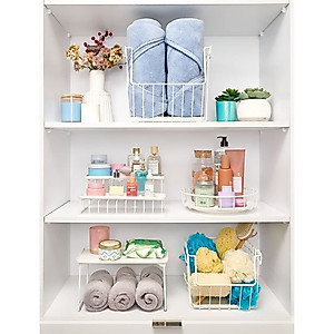 iDesign RPP Wire Shelf Riser, 12.63 x 6.5 x 7, Coconut