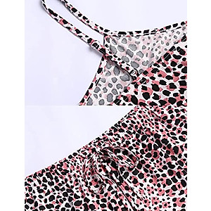 Ekouaer Women Leopard Pajamas Camisole Short Sets 2 Piece Pj Nightwear Sleepwear