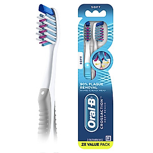 Oral-B CrossAction Deep Reach Manual Toothbrush, Soft, 2 count