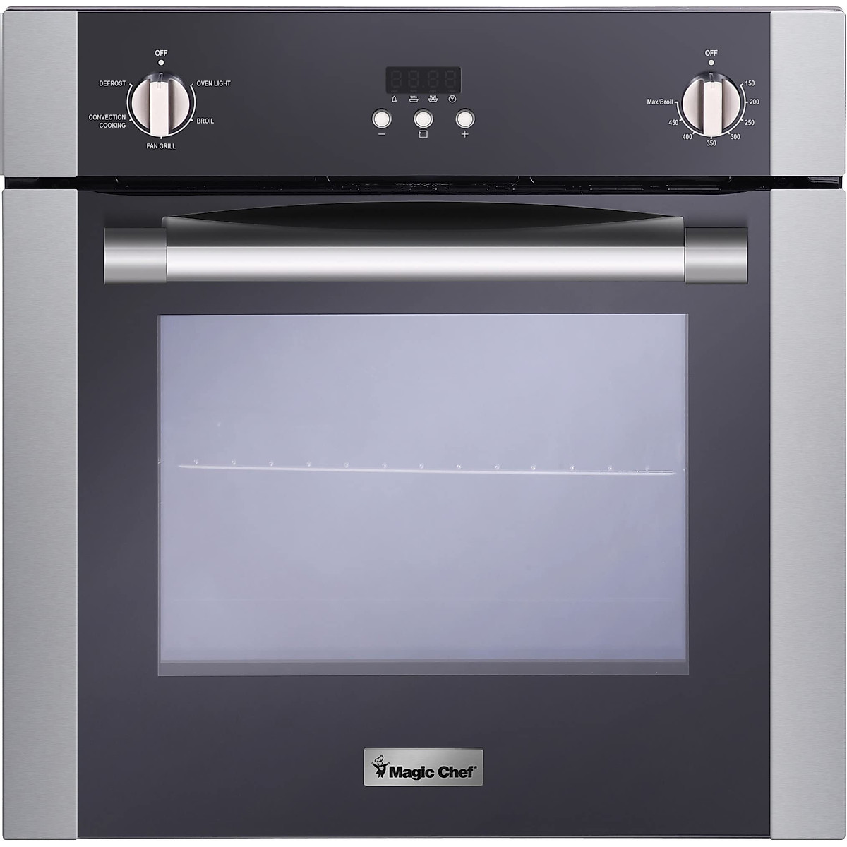 Magic Chef Single Electric Wall Oven with Convection Feature for Cooking & Baking, 24"