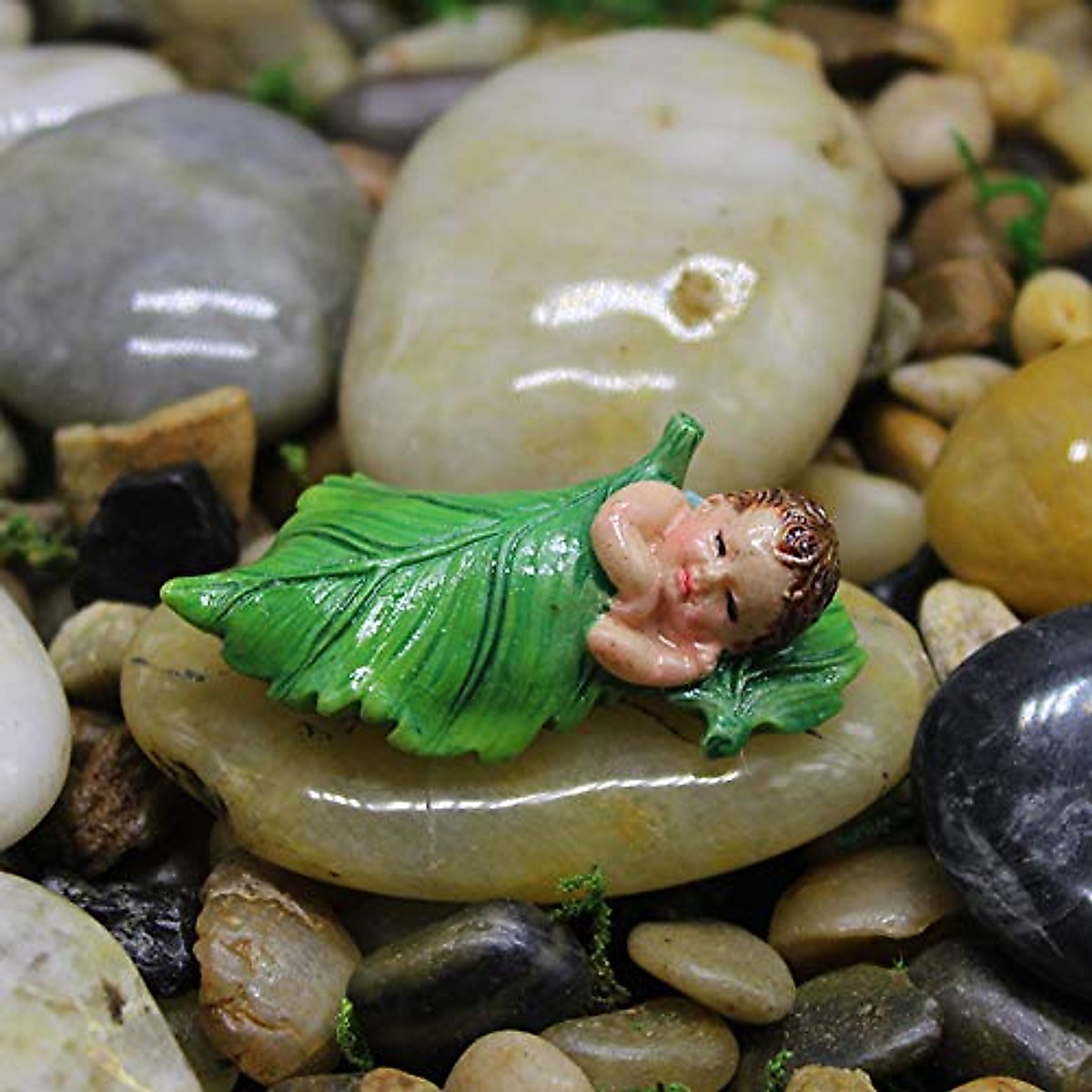 Danmu 4Pcs of Polyresin Mini Size Sleeping Fairy Miniature Figurines, Fairy Garden Accessories, Fairy Garden Supplies, Fairy Garden Animals for Fairy Garden, Bonsai Craft Decor 1 4/5" x 9/10" x 1/2"