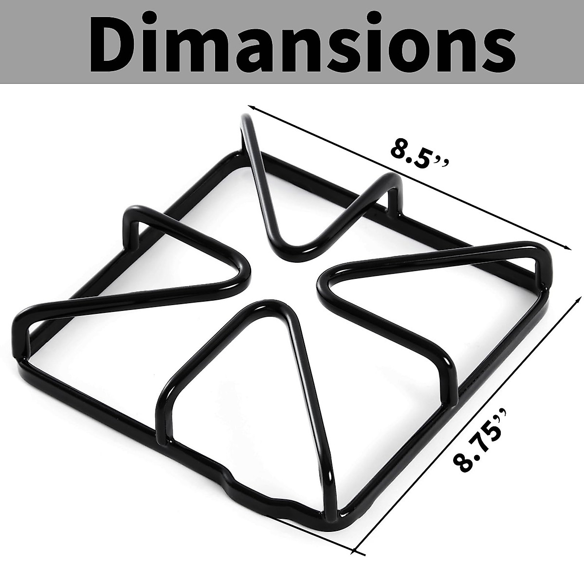 WB31X20643 Grate Replacement Parts For GE Burner Grate Kenmore Hotpoint Stove Parts General Electric Gas Range Parts Stove Surface Top Grate Metal Steel Rack 4 Pieces