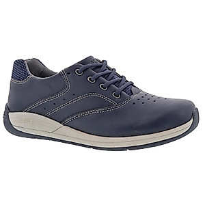 Drew Tour Womens Lace Up Comfort Shoe, Navy Leather,8 Wide (D)