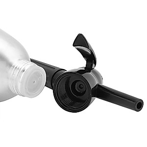 ANKROYU 1L Fashionable Attractive Soda Siphon with Pressure Regulator, Portable Alloy Soda Water Bottle Cup, Soda Maker Machine Sparkling Water Maker for Juice Drinks Cocktail(Silver)