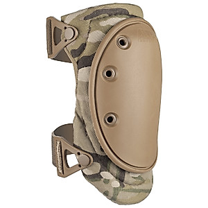 ALTA 50453.16 AltaFLEX Gel Insert Heavy Duty Knee Protector Pad, MultiCAM Cordura Nylon Fabric, AltaLOK Fastening, Flexible Cap, Long, Coyote