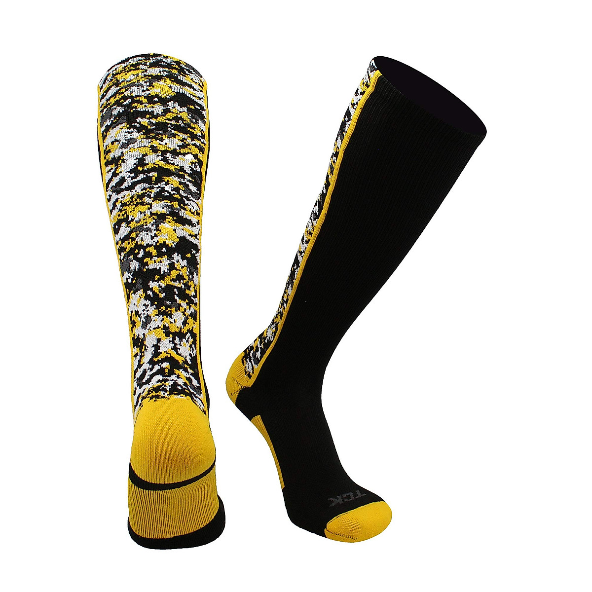 TCK Digital Camo OTC Socks (Black/Gold, Medium)