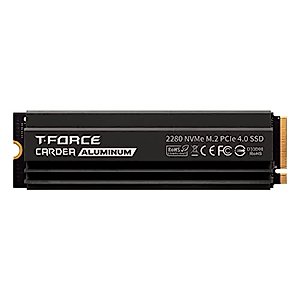 TEAMGROUP T-Force CARDEA A440 Pro Aluminum Heatsink 1TB with DRAM SLC Cache 3D TLC NAND NVMe PCIe Gen4 x4 M.2 2280 Gaming Internal SSD Works with PS5 Read/Write 7,200/6,000 MB/s TM8FPR001T0C128