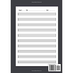 Bass Guitar Tabs: Blank manuscript music pages with Tab lines for 5 string bass
