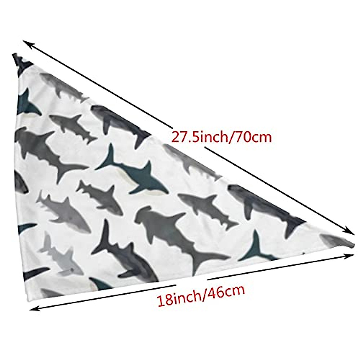 Sharks Nautical Boys Dog Bandana,Dog Bandanas Triangle Bibs Scarf Accessories for Small Medium Large Dogs Cats Pets Animals