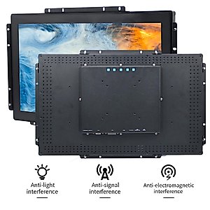 Senisway 21.5 Inch 10 Points Industrial Capacitive Touch Monitor， IP65 Waterproof 1920x1080 @ 60Hz TFT LCD IK08 Open Frame Design Touch Screen Suitable for kiosks