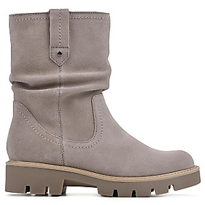 WHITE MOUNTAIN Women's Shoes Glean Lug Sole Mid Calf Boot, Lttaupe/Suede, 8.5 M