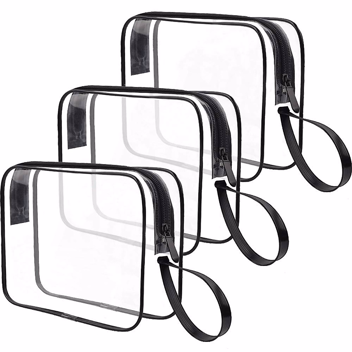 CGBE TSA Approved Toiletry Bag With Handle, Clear Toiletry Bag Quart Size Travel Bags For Toiletries Carry On Cosmetic Makeup Pouch For Men