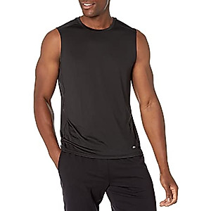 Amazon Essentials Men's Tech Stretch Muscle Shirt, Black, X-Small