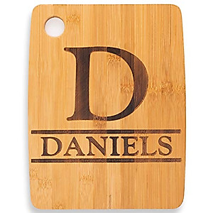 Custom Catch Personalized Cutting Board Wedding Gift - Durable Bamboo (Monogram)