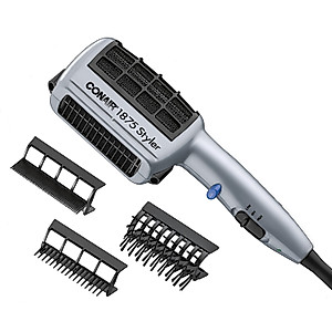 Conair 3-in-1 Styling Hair Dryer, 1875W Hair Dryer with Ionic Technology and 3 Attachments