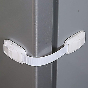 Toxz 4Pcs Baby Safety Drawer Locks Baby Safety Door Drawer Lock Safety Protection,Refrigerator Locks with Adhesive,PP Material,Good Flexibility,Microwave Ovens Locks