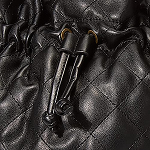 The Drop Women's Josie Drawstring Bucket Bag, Black, One Size