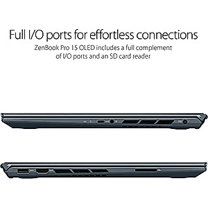 ASUS ZenBook Pro 15 UM535 OLED 15.6" FHD Touchscreen (AMD Ryzen 7 5800H , 16GB RAM, 1TB SSD, GeForce RTX 3050 Ti, 8-Core Beat i7-11370H) Business Workstation Laptop , Up to 18 Hrs Battery, Win 11 Pro