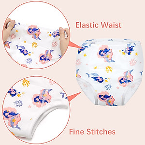 SYNPOS Reusable Baby Boys Girls Potty Training Pants 4 Pack Waterproof Breathable Underpants Cotton Soft Absorbent Training Underwear for Toddler Boys Girls 2T 3T 4T 5T