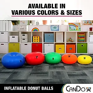 CanDo Donut Exercise, Workout, Core Training, Swiss Stability Ball for Yoga, Pilates and Balance Training in Gym, Office or Classroom