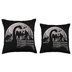 Folklore | Cryptid Gifts | Thebigfoottzoology Co. Bigfoot Loch Ness Monster and Mothman UFOs Chupacabra Alien Throw Pillow, 18x18, Multicolor