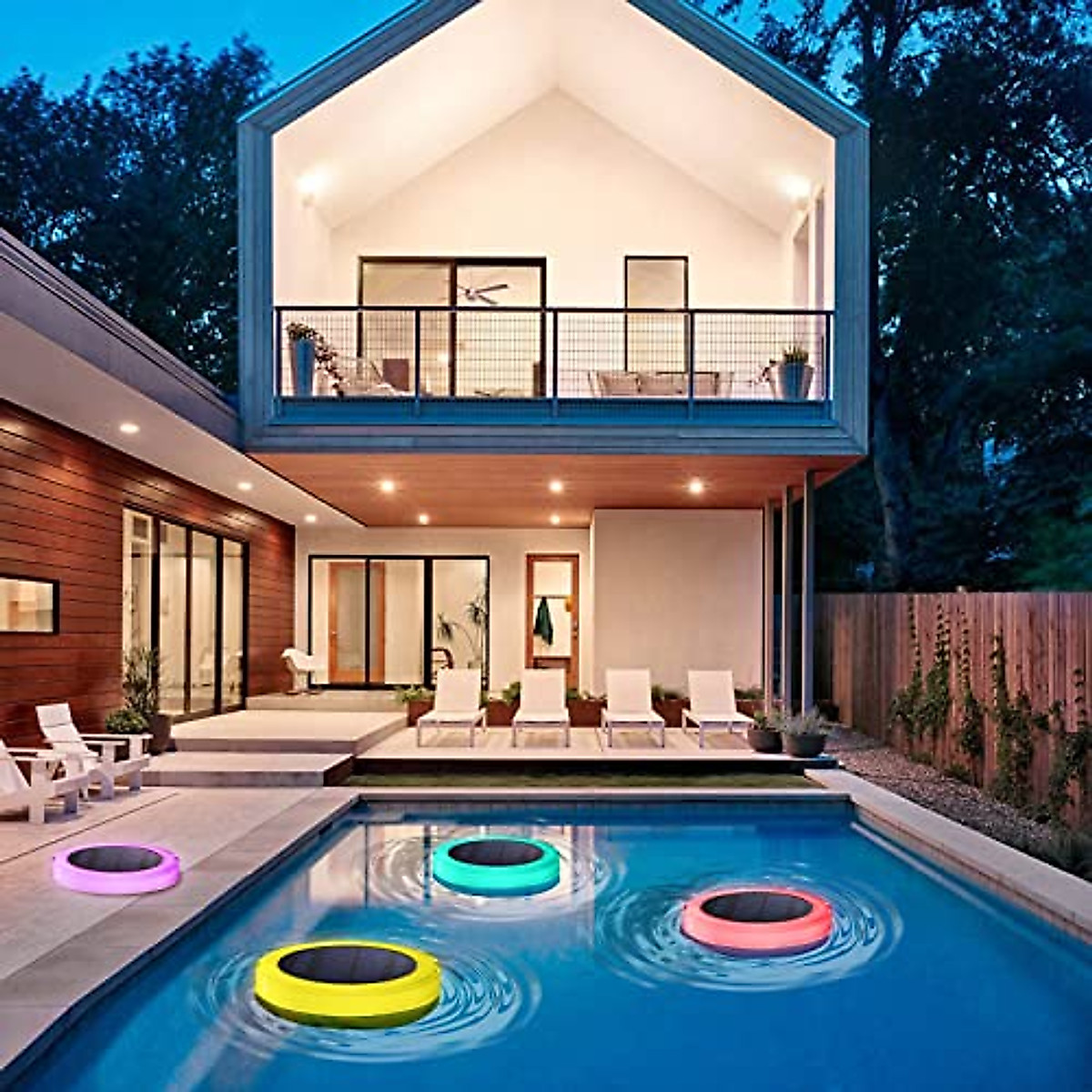 Arclight Floating Pool Lights with Remote Control, IP68 Waterproof Solar Powered Light That Float, Swimming Pools LED for Outdoor Party Decor Night Adjustable RGB Colors 20 Modes Lamp, 1pcs