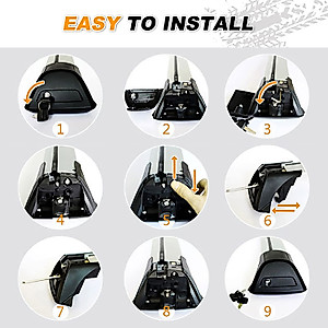 Snailfly Crossbars Customized Fit for 2020-2024 Ford Explorer Adjustable Cross Bars Roof Racks with Lock