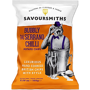 SAVOURSMITHS Hand Cooked Potato Chips, Variety Pack, Gluten Free, Non GMO, All Natural, 5.29 Oz, 4 Count (Pack of 2)