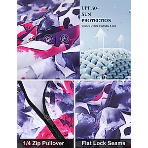 LURANEE Womens Golf Shirt,Workout Tops Short Sleeve Half-Zip SPF 50+ Sun Protection Shirts Cooling Dry Fit Running Clothes Lightweight Hiking Sport Yoga Jacket Active Wear Tie Dye Medium